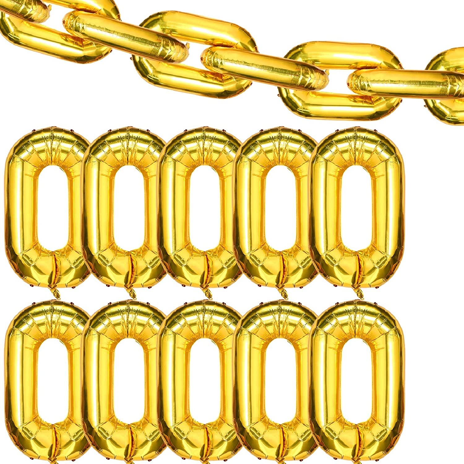 24pcs 16 inch Foil Chain Balloons Jumbo Chain Ball... – Vicedeal