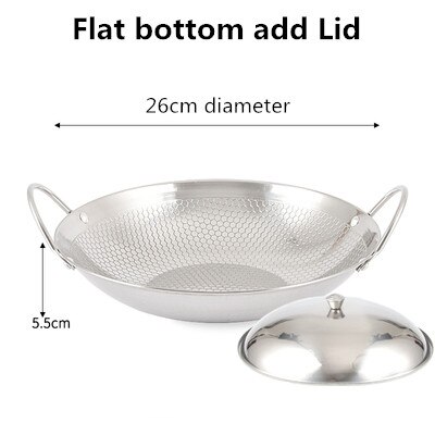 Stainless steel dry pot round bottom small pot thi... – Grandado