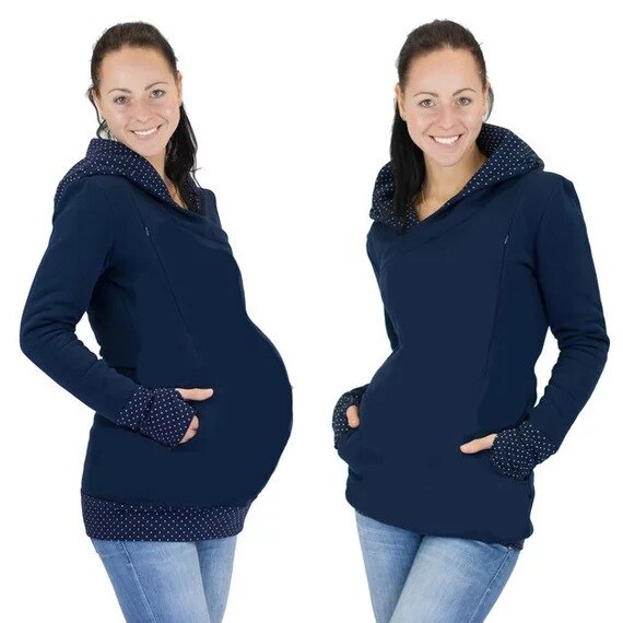Autumn Winter Warm Nursing Maternity Hoodies for P... – Grandado