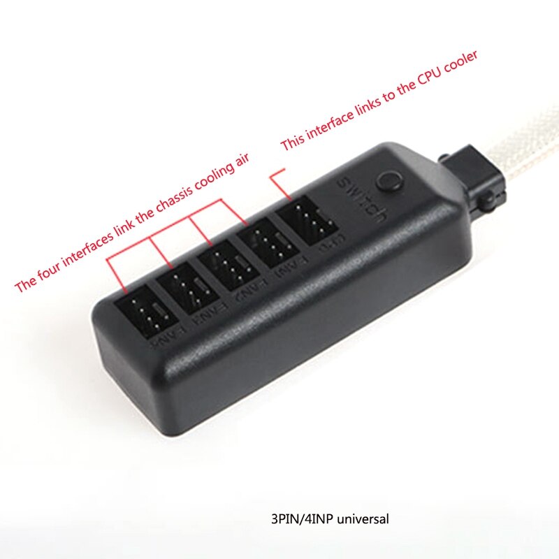 HXHF One for Five Fan HUB 4-Pin PWM HUB Desktop Co... – Vicedeal