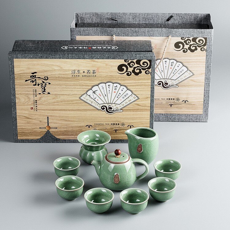 Ceramic Kung Fu Tea Set Teaware Celadon Chinese Te... – Grandado