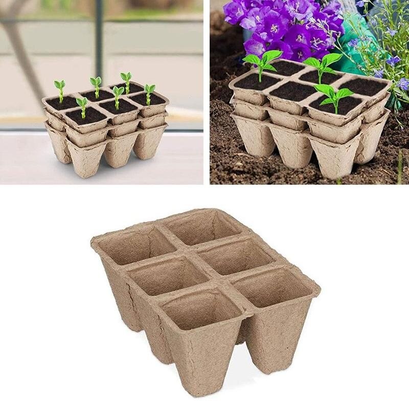 10PCS Pulp Seedling Tray Disposable Nursery Tray D... – Grandado