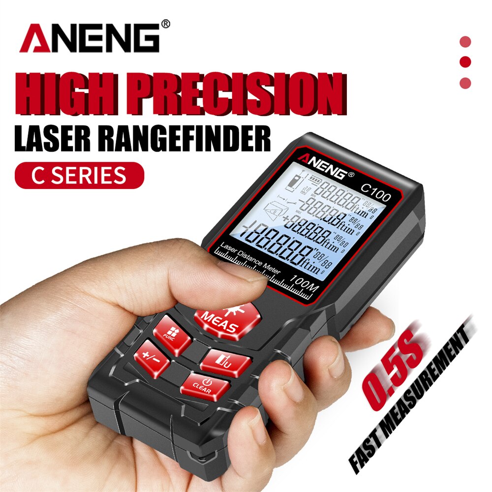 ANENG Distance Meter Infrared Rangefinder LCD Tape... – Vicedeal