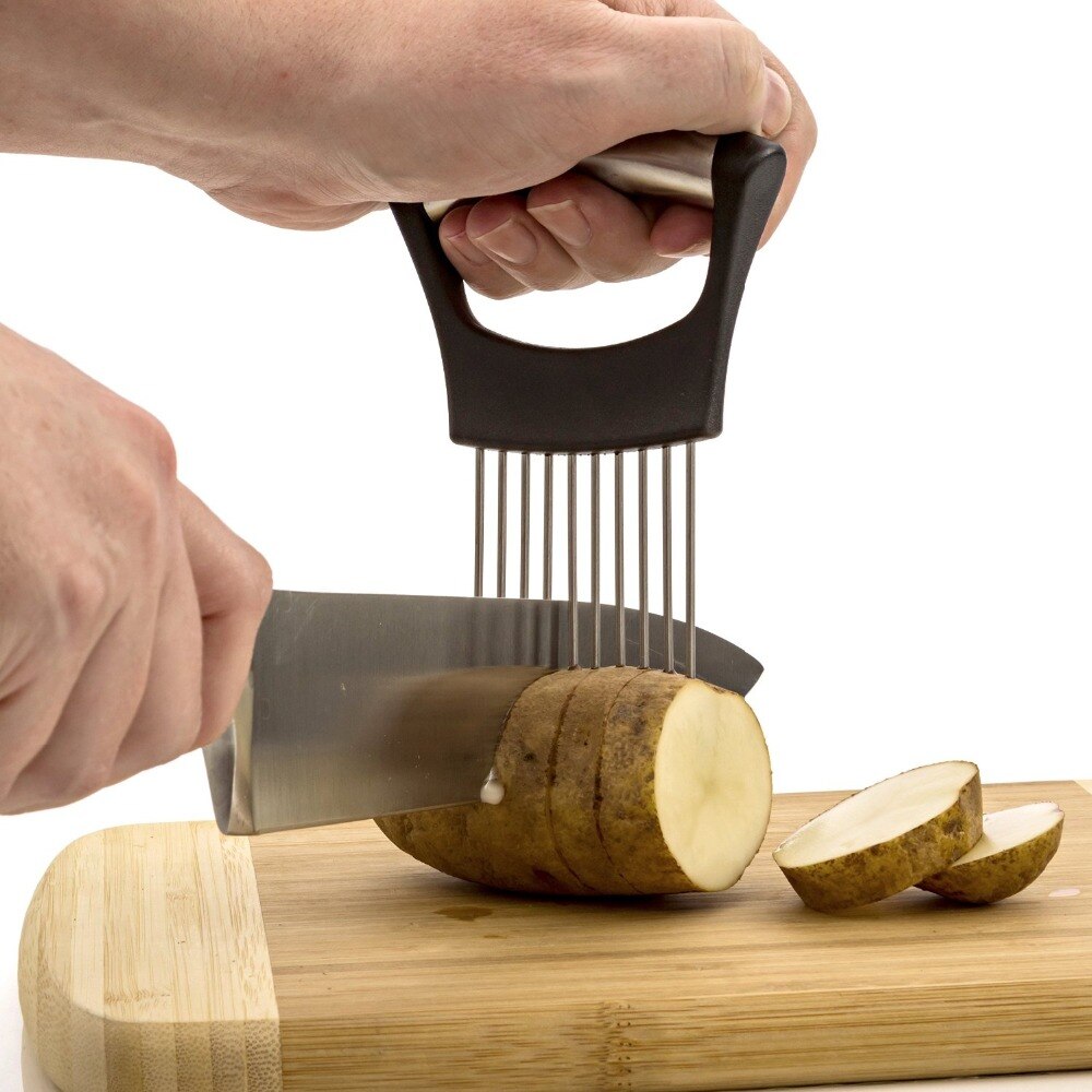 Onion Holder For Slicing|SAFETY SHEATH INCLUDED| V... – Grandado