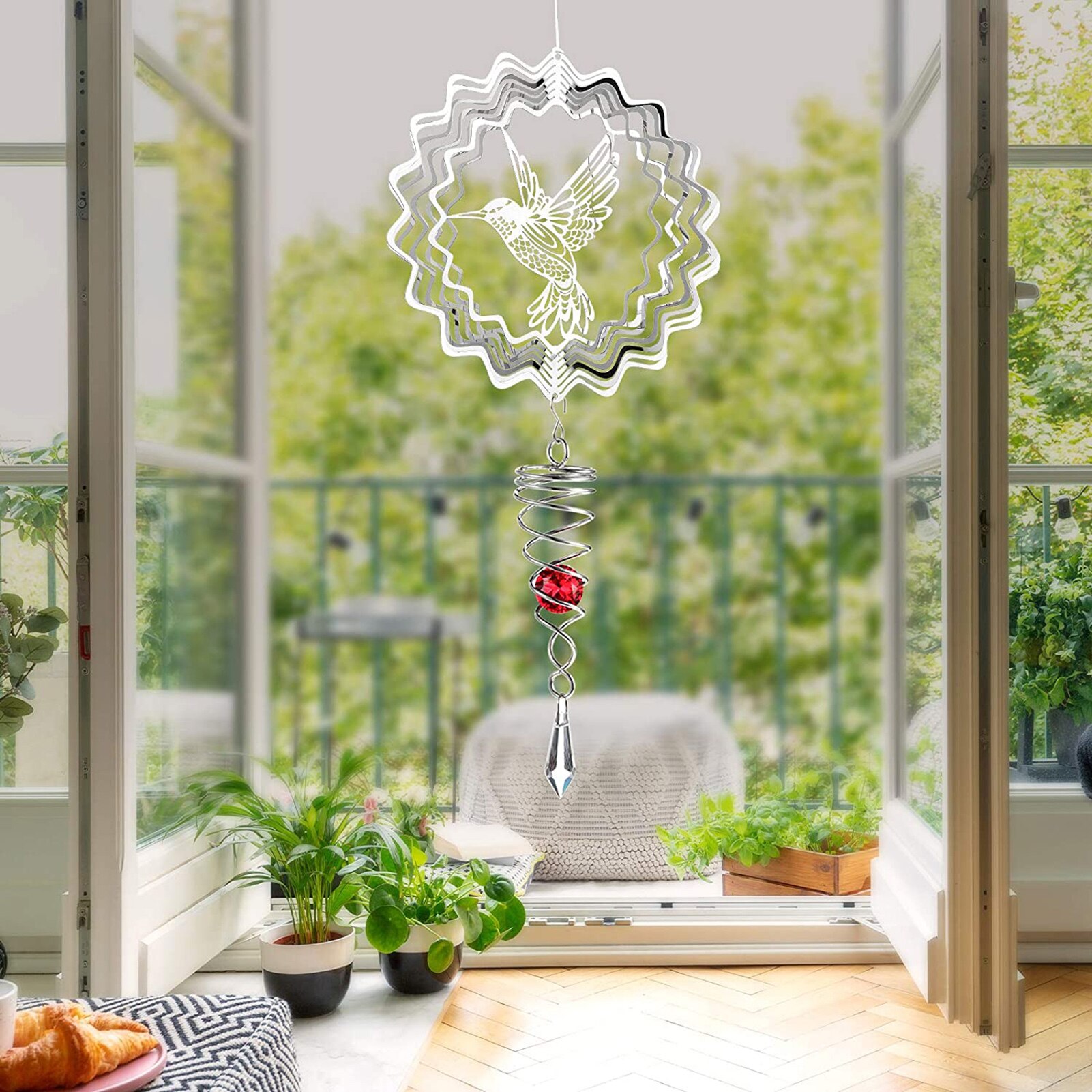 Stainless Steel Stereo Rotary Wind Chime Wind Chim... – Grandado