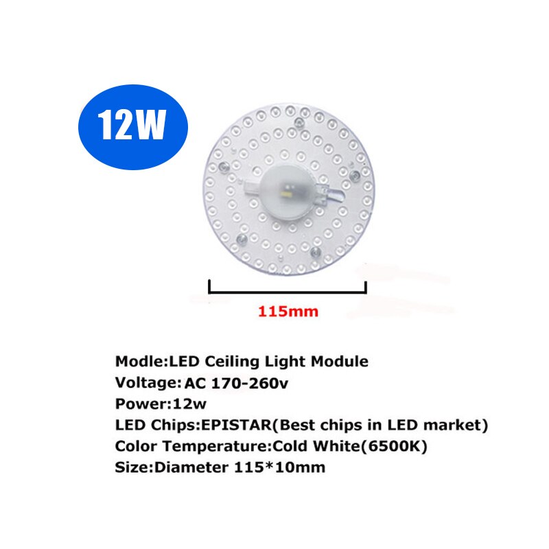 Led modul ljus taklampor 12w 18w 24w 36w ac220v 23... – Grandado
