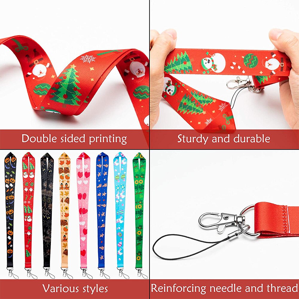 8pcs Seasonal Lanyards ID Name Tag Badge Holders F... – Grandado