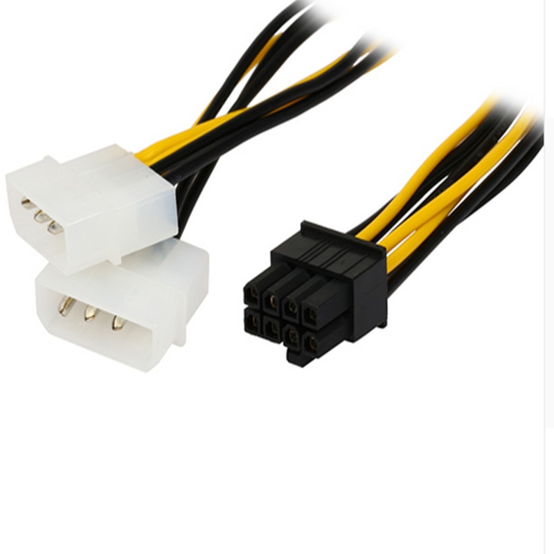 6 inch 2 x Molex 4 pin to 8-Pin PCI Express Video ... – Vicedeal
