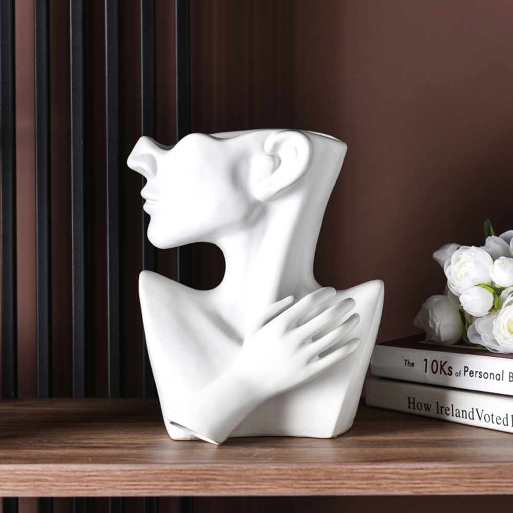 Nordic Ceramics Vase Human Head Abstract Half Body... – Grandado