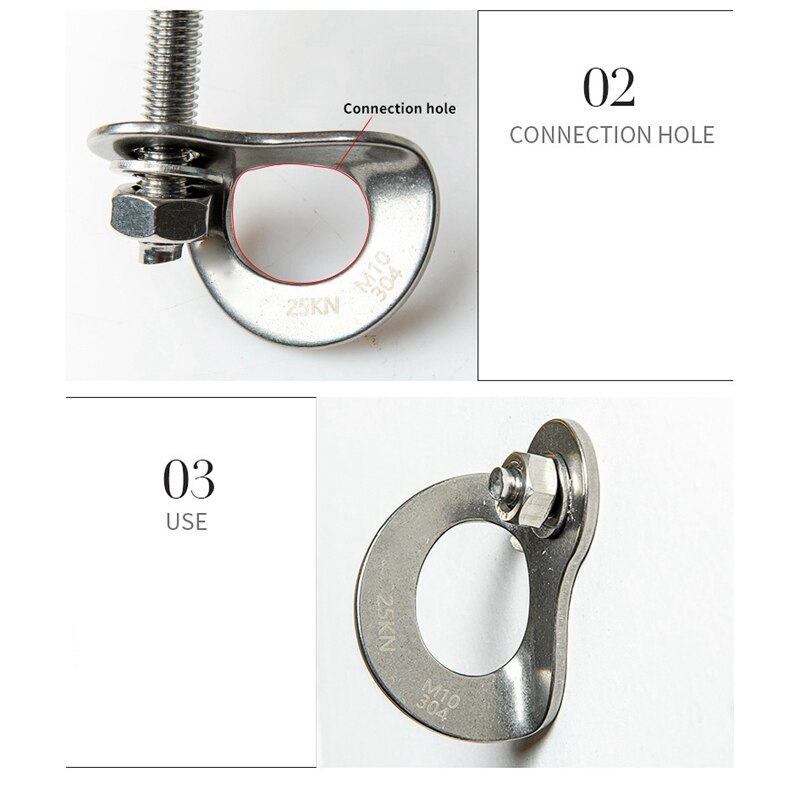 10 Pcs Bolt Hangers Lightweight M10 25KN Stainless... – Grandado