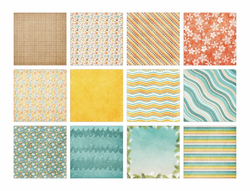 Skal scrapbooking papper pack of 24 ark handgjord... – Vicedeal