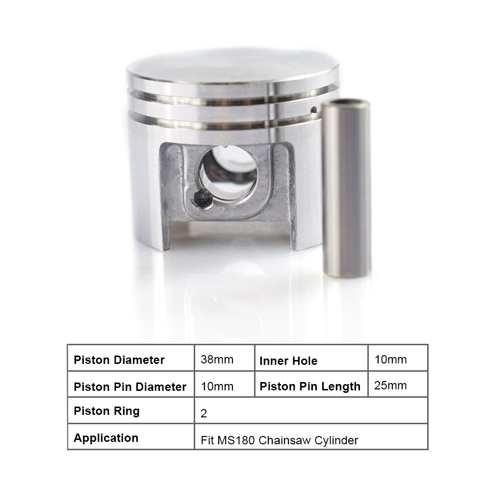 1 Set 38mm Piston Kit Fit For MS180 Chainsaw Cylin... – Grandado