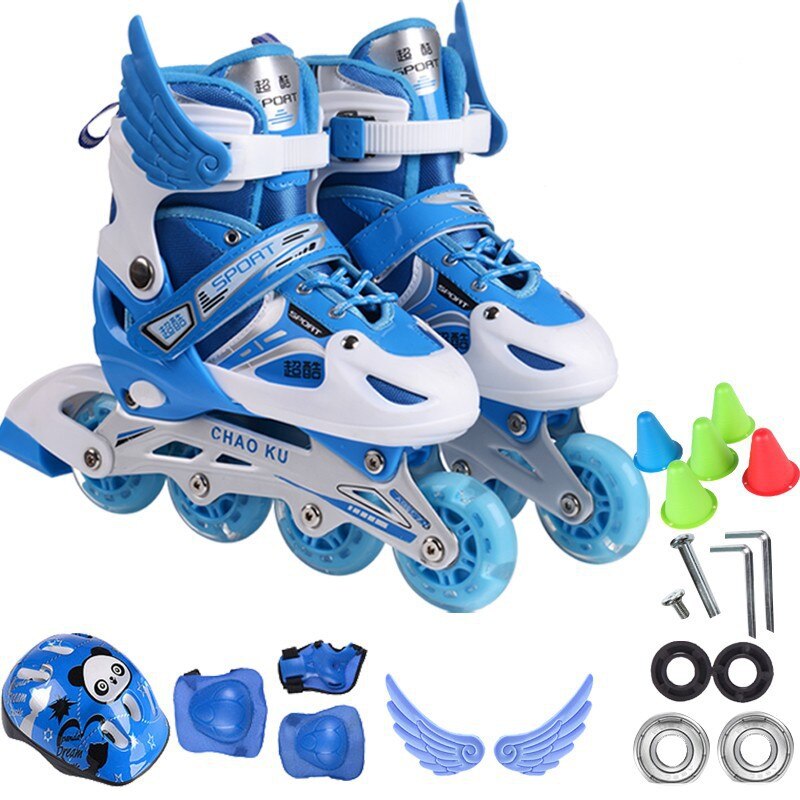 Kids Children Adjustable Inline Skates Flash 4 Whe... – Grandado