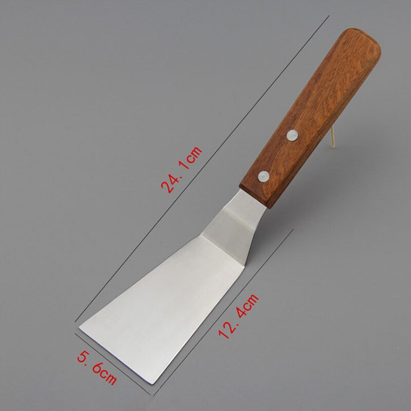 Rostfritt stål biff spade med trähandtag för grill... – Vicedeal