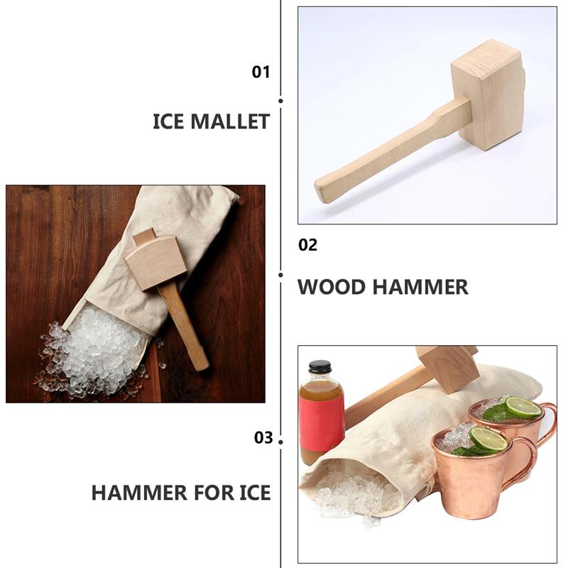 Wooden Ice Hammer Crushing Ice Mallet Bar Supply (... – Vicedeal