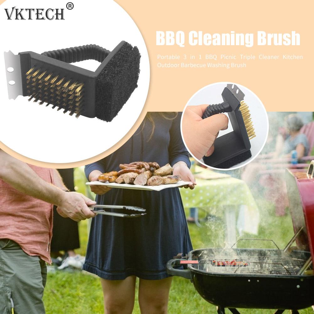 3 In 1 Bbq Borstel Bbq Picknick Triple Cleaner Keu... – Vicedeal