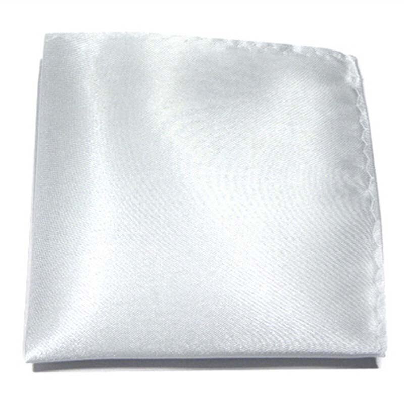 20*20cm Men Solid Square Silk Satin Handkerchief P... – Grandado
