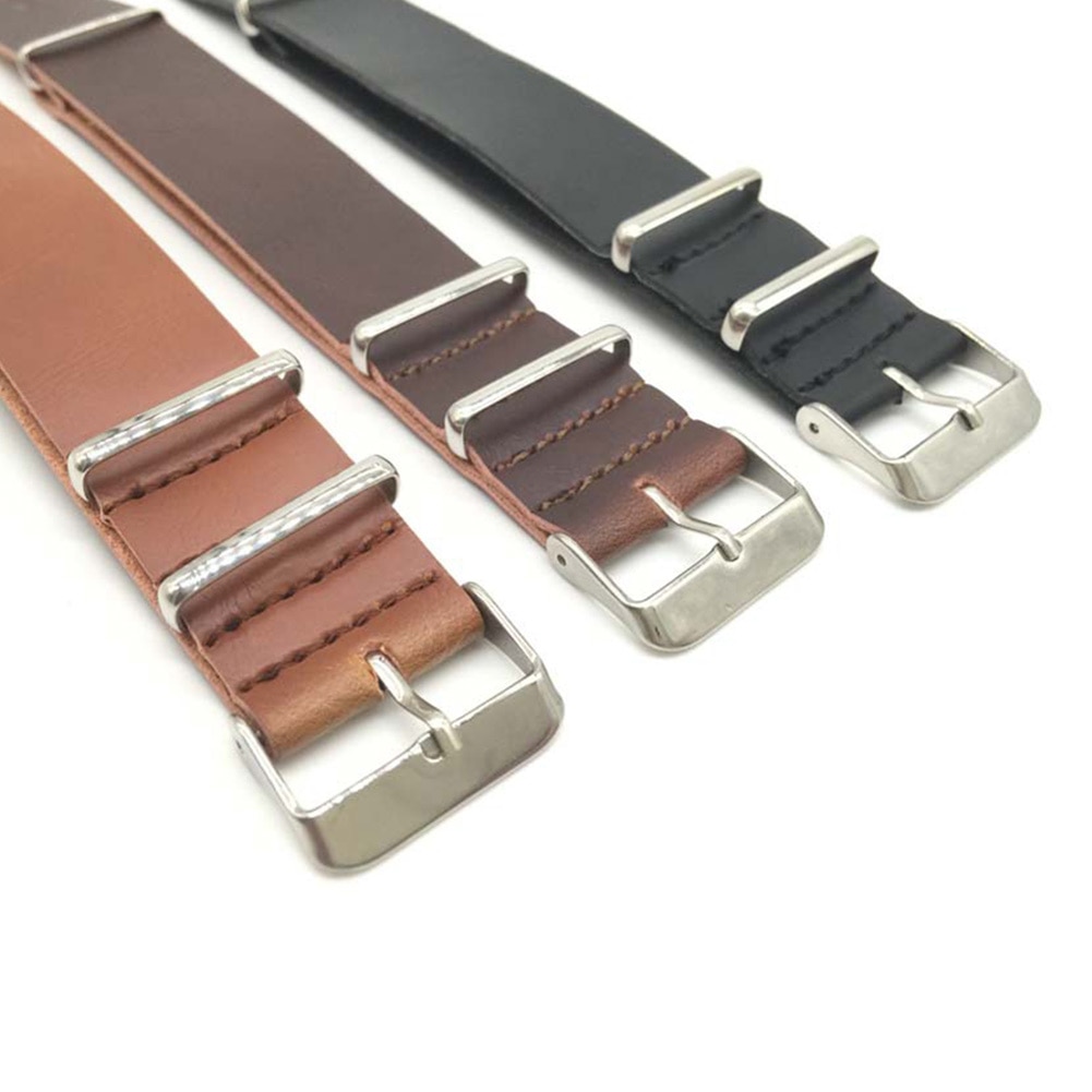 PU Leather Watch Band Metal Buckle Watch Strap Men... – Grandado