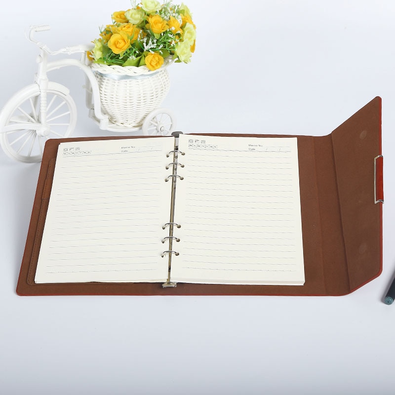 Agenda A5 Leather Notepad Loose-leaf Cover Busines... – Grandado