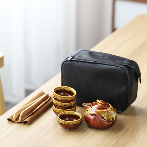 Portable Travel Tea Set Kung Fu Tea Set Teapot 1 P... – Vicedeal