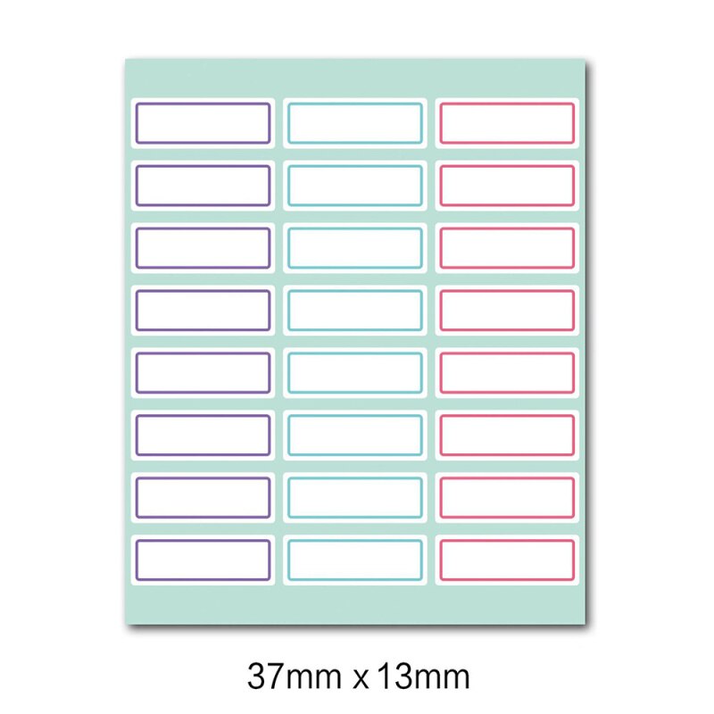 1Pack(5 Sheet) 37X13mm Blank Handwritten Frame Lab... – Grandado