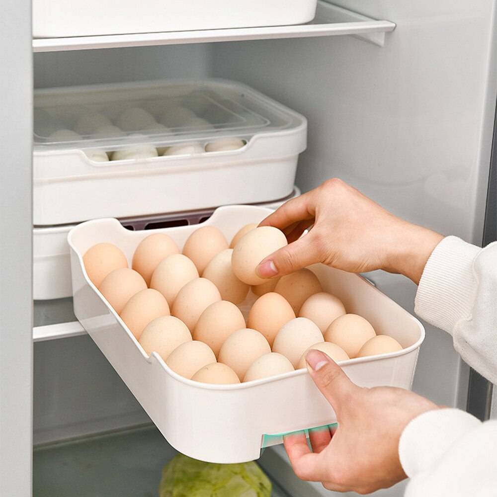 1pc 24 Grids Egg Storage Box Plastic Egg Tray Refr... – Grandado