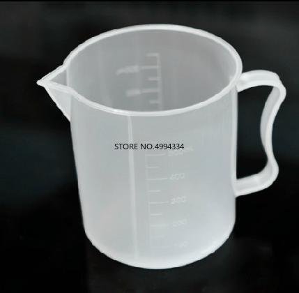 Plastic beaker with scale Clear White Plastic Meas... – Grandado