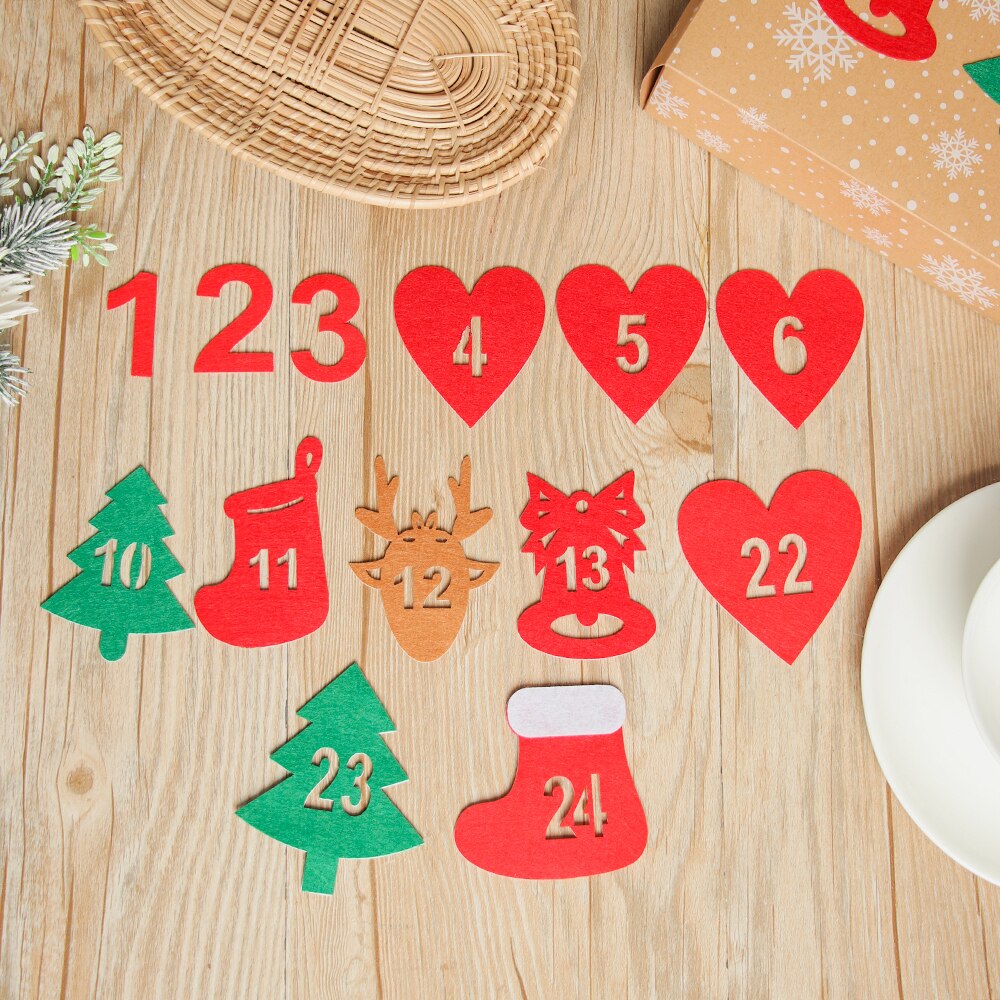 24Pcs /Bag Merry Christmas Advent Calendar Number ... – Grandado