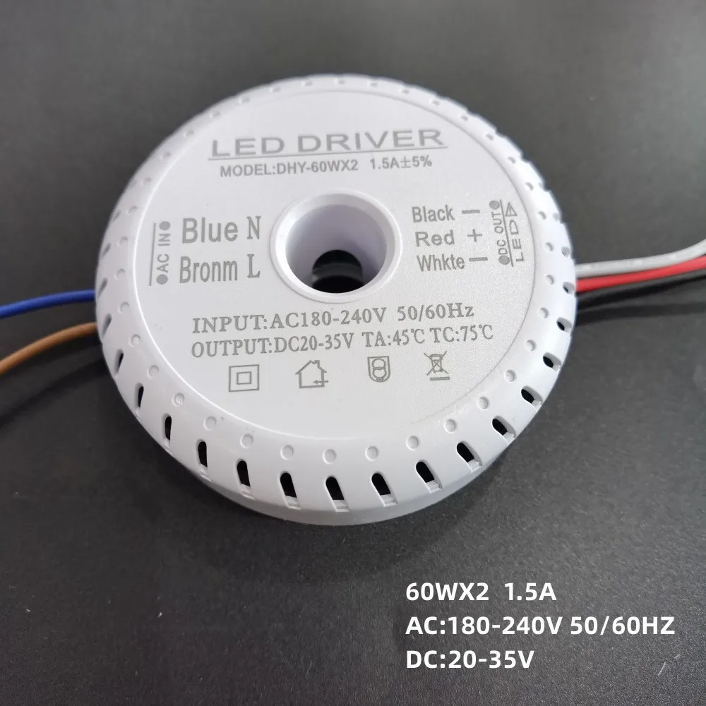 Round LED Driver AC175-240V TO DC 20V 35V 60W 80W ... – Grandado