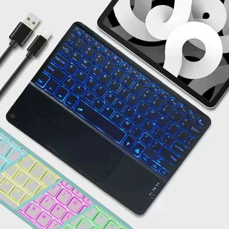 Tastiera Bluetooth retroilluminata RGB con touchpa... – Grandado