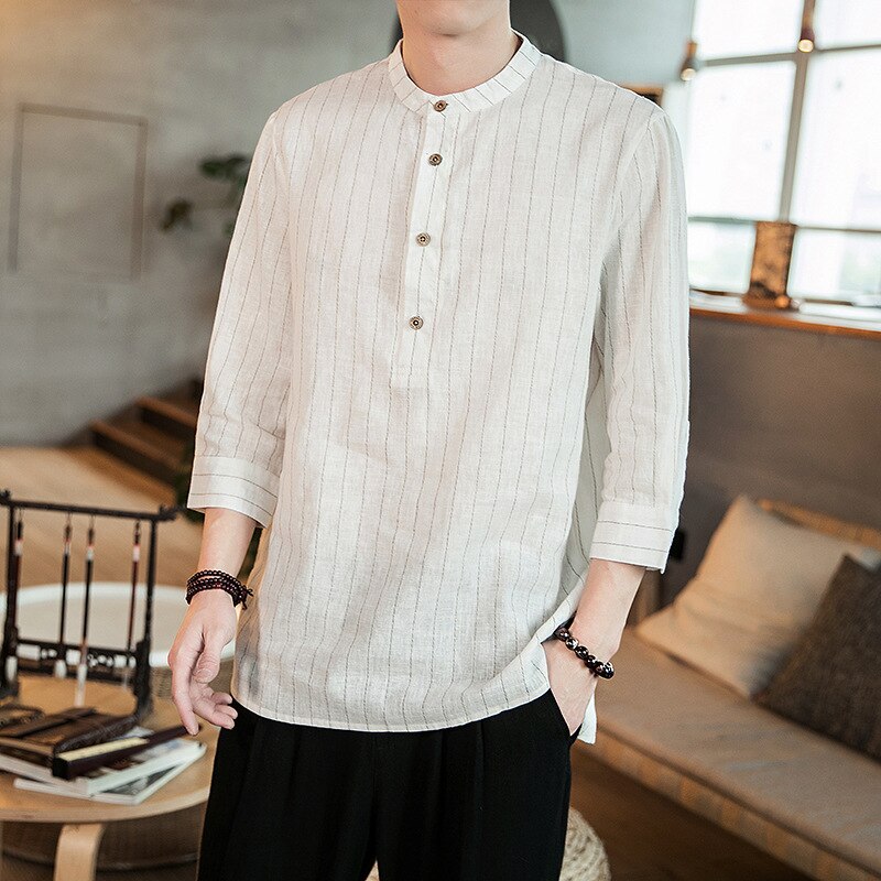 Kimono Clothes Japanese Men T-shirt Striped Japan ... – Grandado