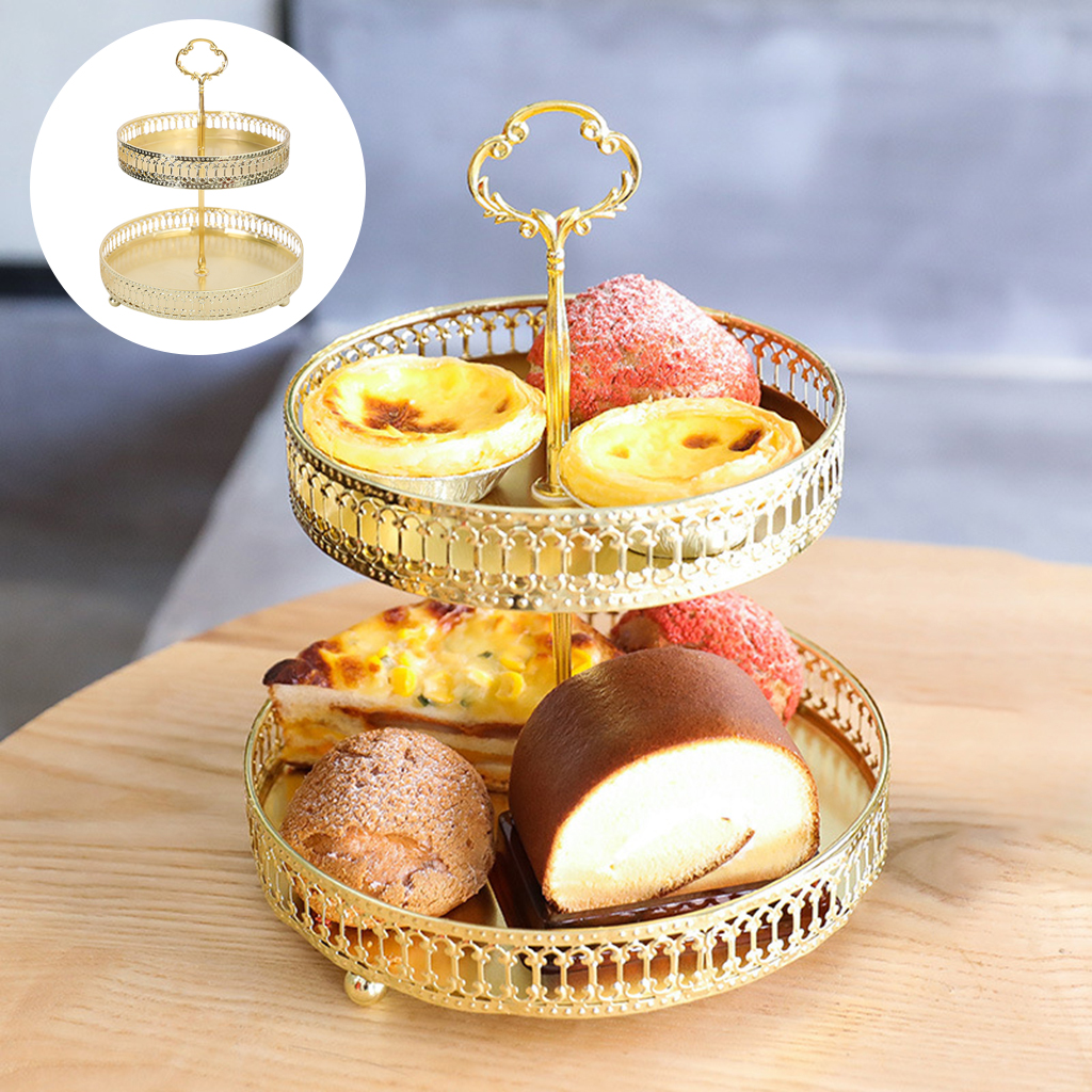Storage Rack Iron 2 Layer Pastry Fruit Cake Perfum... – Vicedeal