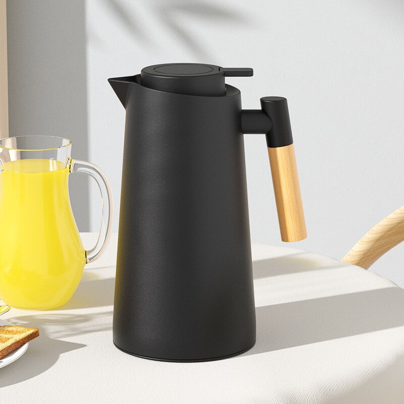 Thermal Coffee Carafe Tea Pot Solid Wood Handle In... – Grandado