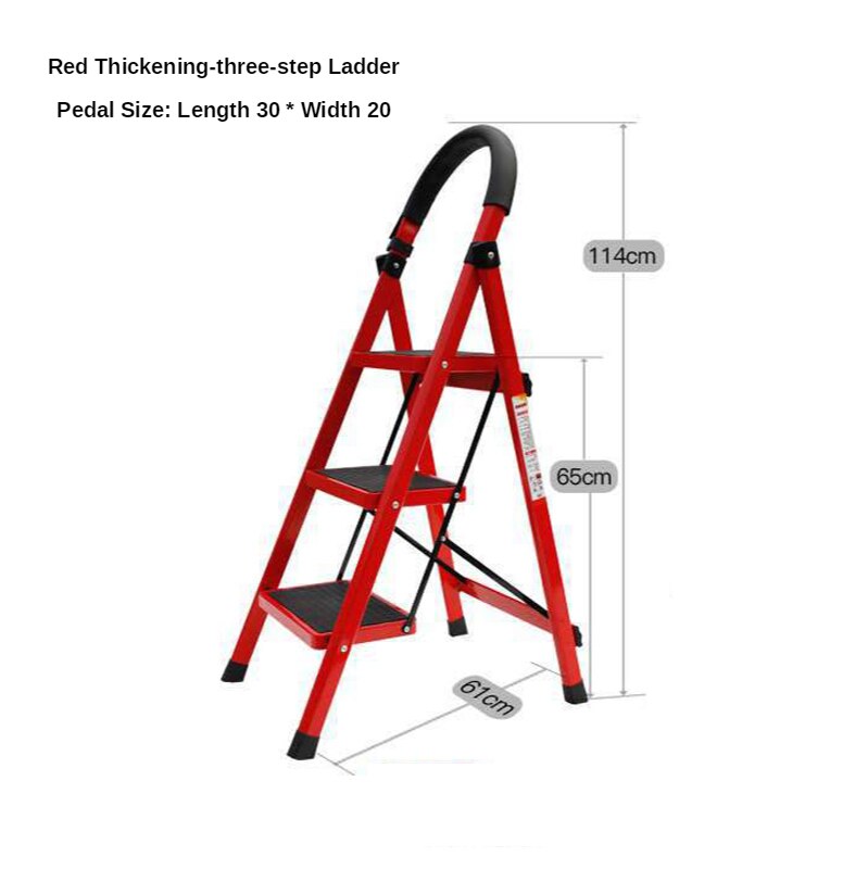 Household Steel Pipe Herringbone Ladder Thick Fold... – Grandado