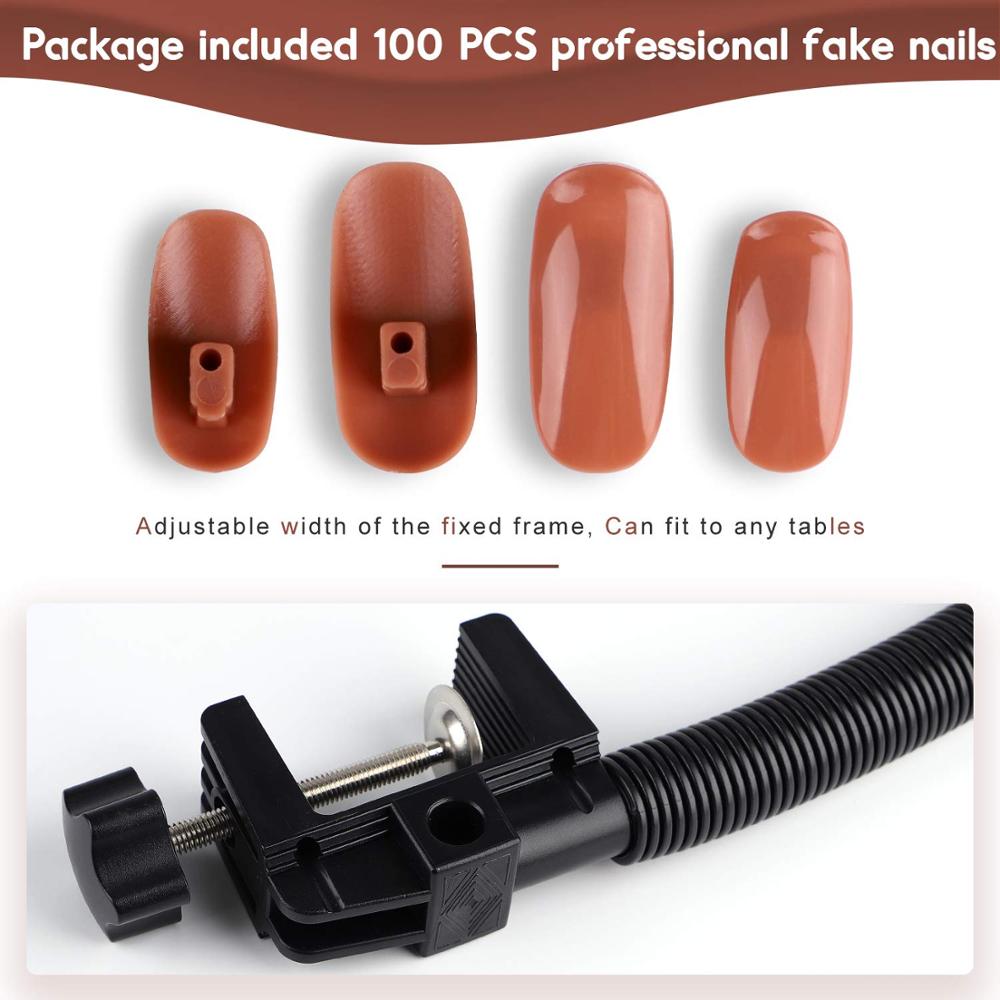 Nail Art Hands Practice Hand +100Pcs Nail Tips Adj... – Grandado