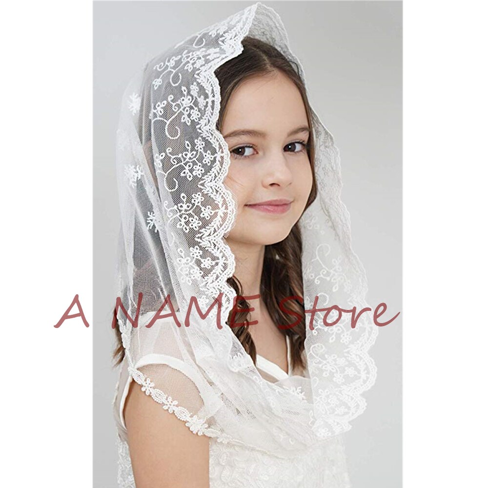 Little Girls First Communion Veils Floral Lace Rou... – Grandado