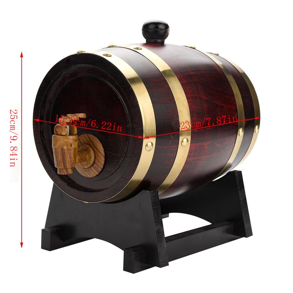 1.5L Homebrew Wooden Wine Barrel Oak Beer Brewing ... – Vicedeal
