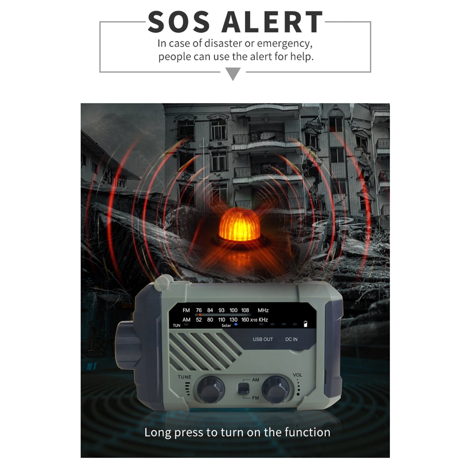 2000mAh Digital FM AM Radio Outdoor Emergency Lamp... – Grandado