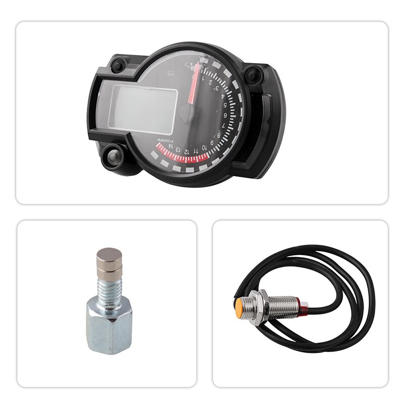 Motorcycle Speedometer Gauge Universal LCD Digit T... – Grandado