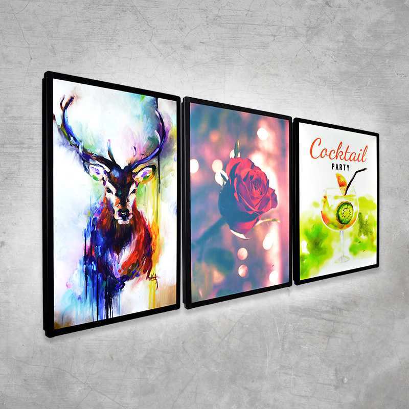 led light box backlit signage led light display ad... – Grandado