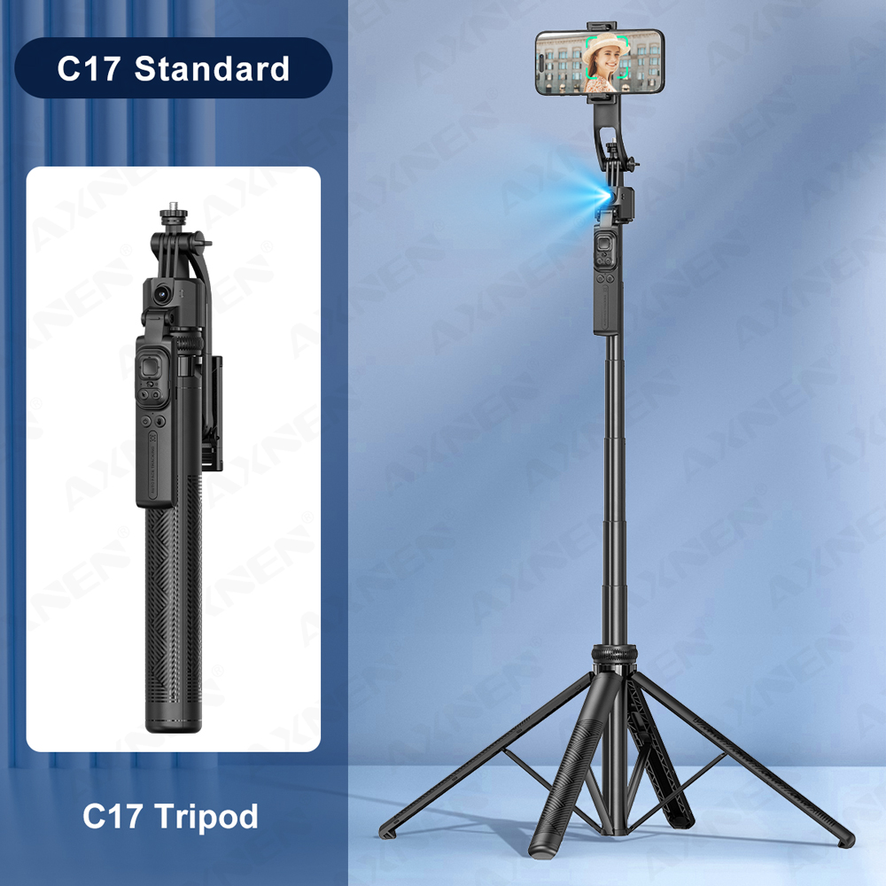 1630mm/64in c17 stativ selfie-stativ 360 ° automat... – Vicedeal