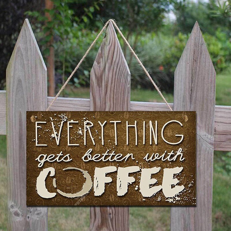 Putuo Decor Coffee Wooden Hanging Signs Decorative... – Vicedeal