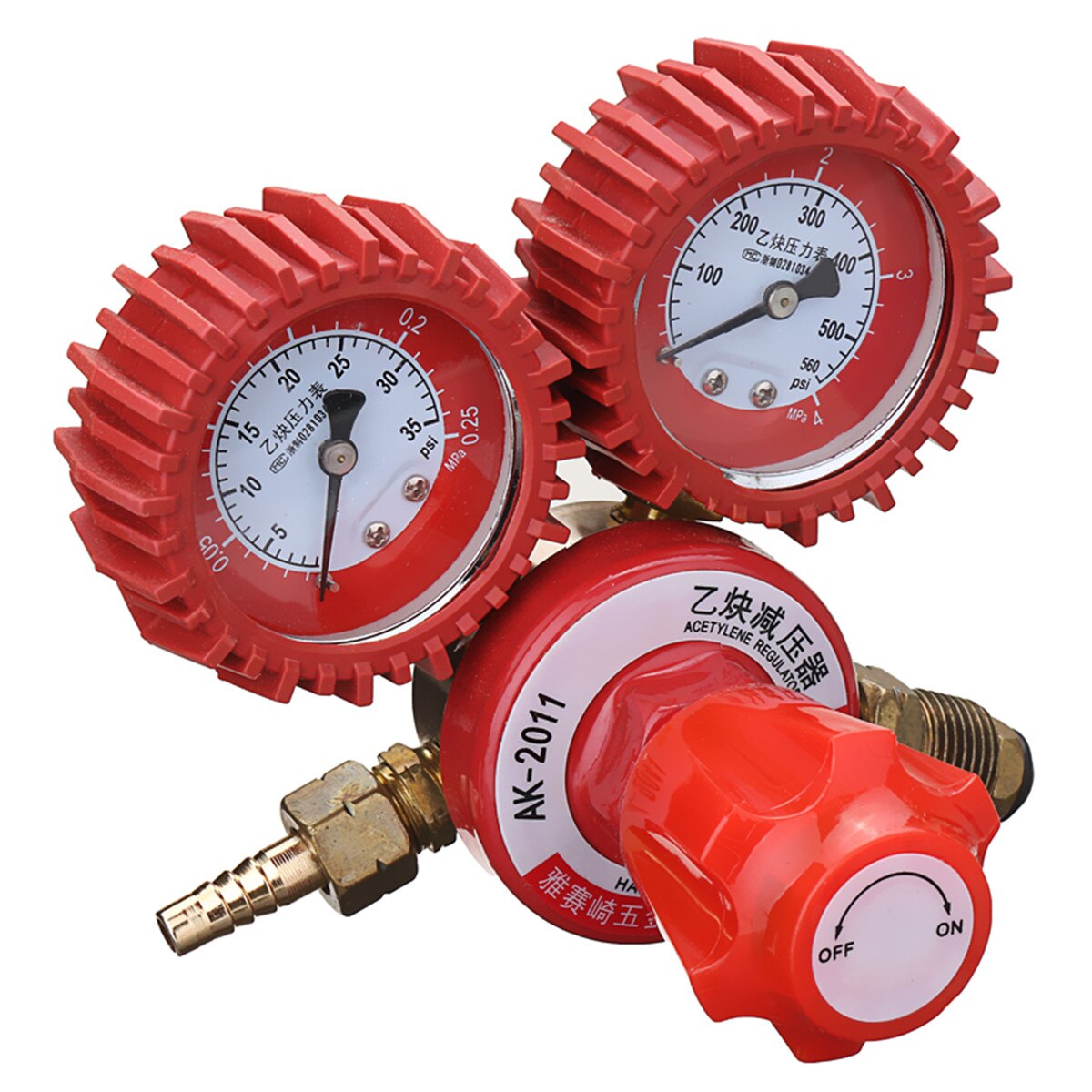 2 Gauge Acetylene Gas Regulator 0-4MPA Single Stag... – Vicedeal