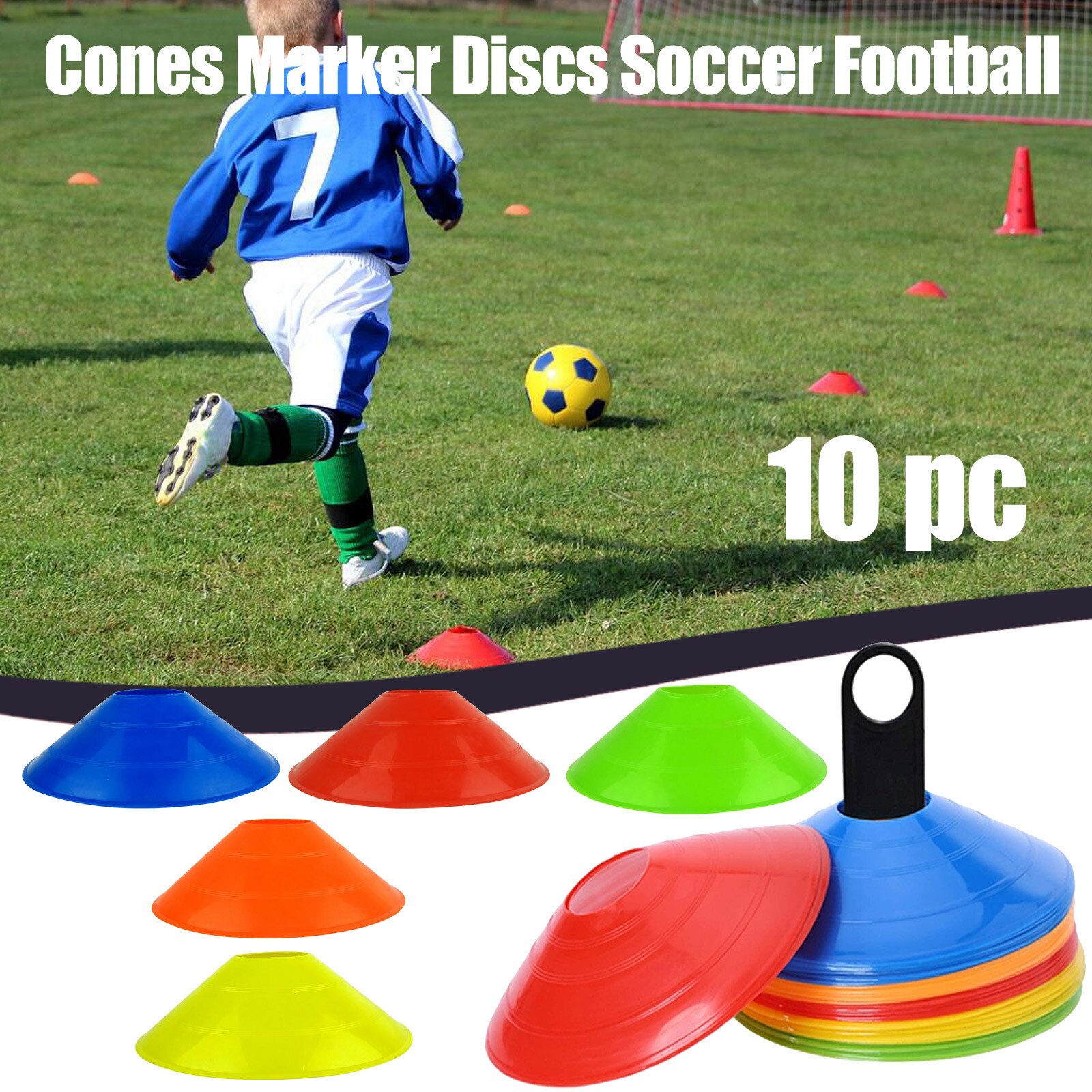 25# Soft Pe Disc Cones Agility Soccer Cones For Tr... – Grandado