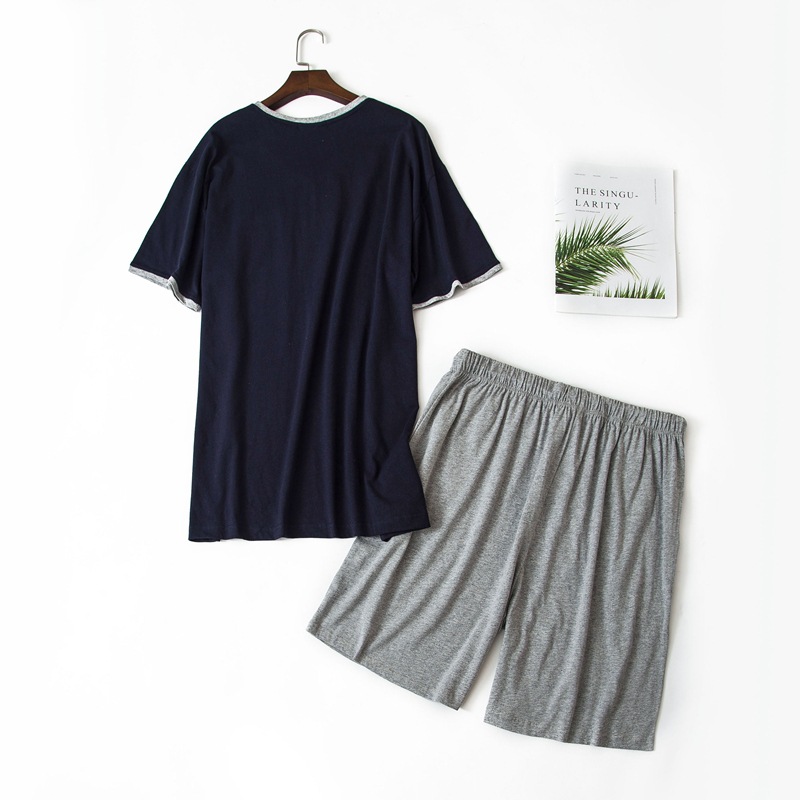 Zomer Mannen Casual Pyjama Sets 100% Katoen Nachtk... – Vicedeal