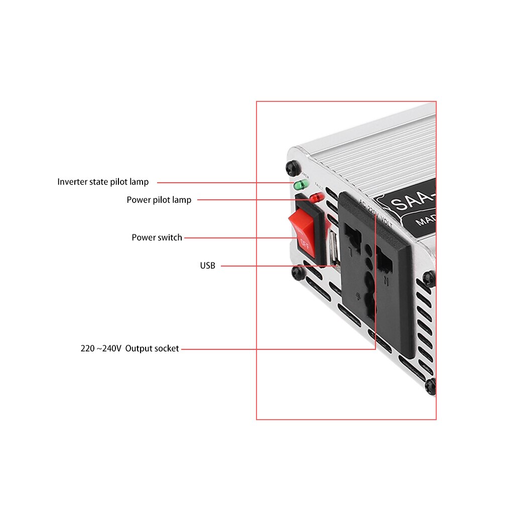 300/400/500/600/800/1000/1200/1500W Inverter Car V... – Vicedeal