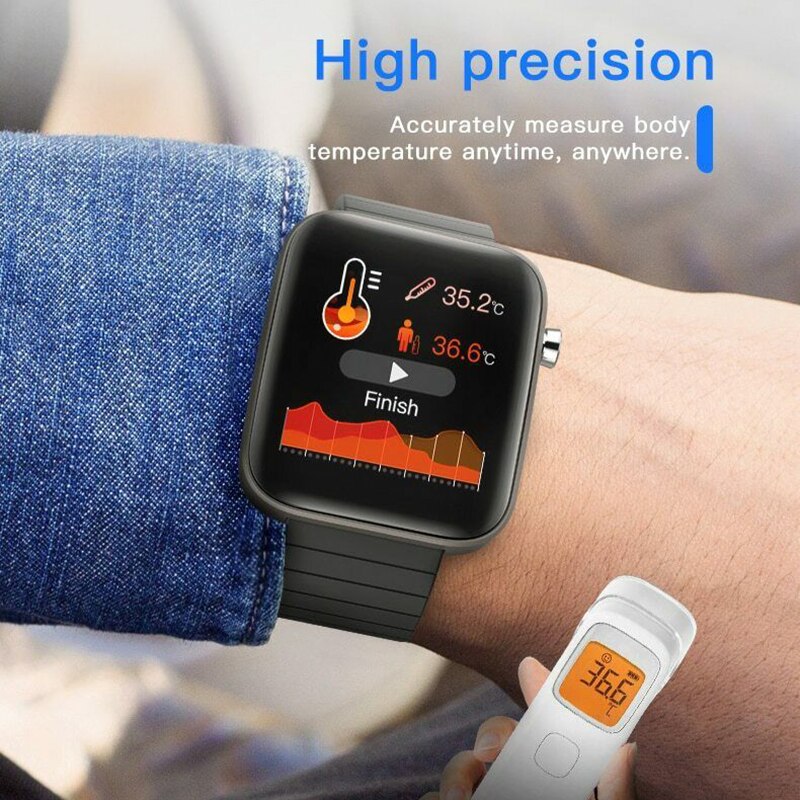 T68 Smart Watch Body Temperatuur Detectie Ecg Ppg ... – Vicedeal