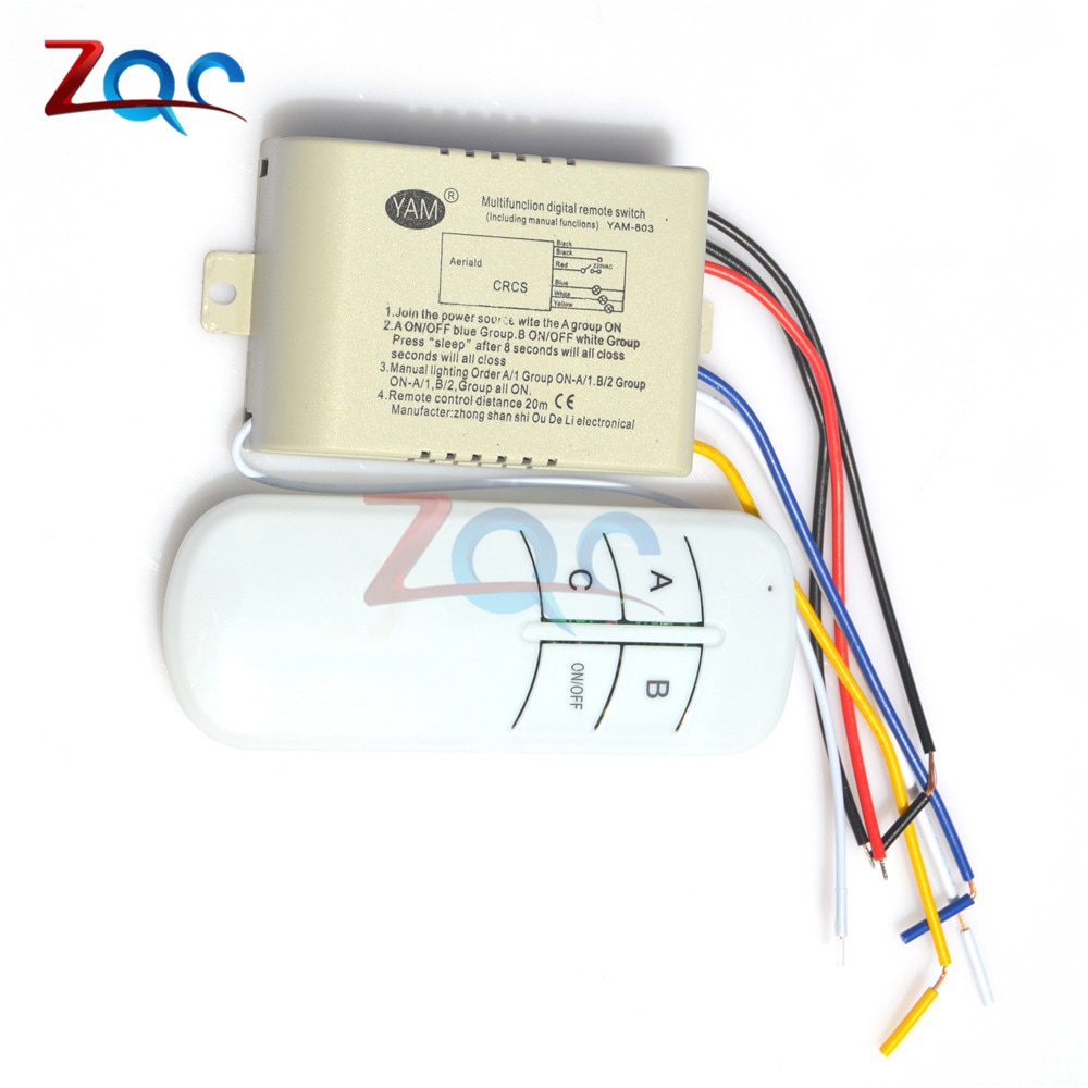 Rf Afstandsbediening Led Light Switch 3 Way Relais... – Grandado