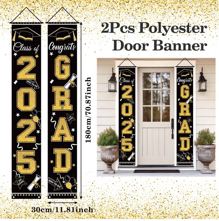 1pair Graduation Porch Sign Banner Large Congrats ... – Vicedeal