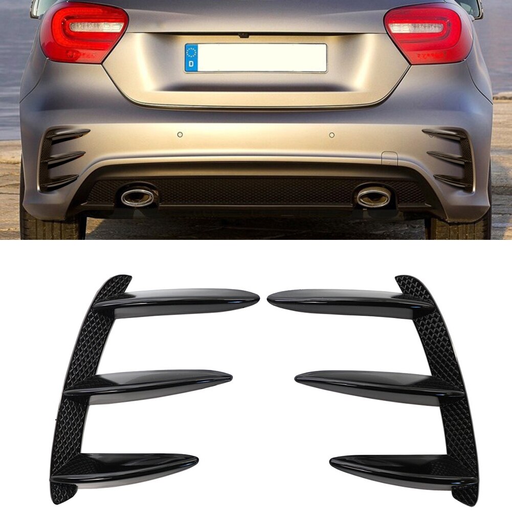 Car Rear Bumper Side Vent Canards Inserts For Merc... – Grandado